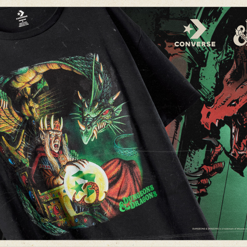 Converse庆祝游戏《龙与地下城》诞生50周年，推出纪念款鞋服系列 冒险家集结